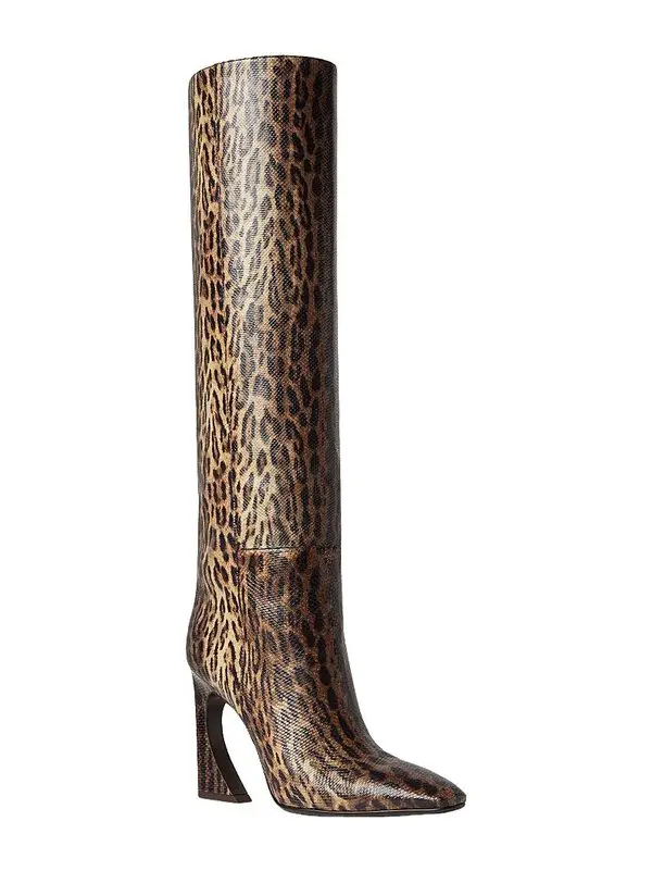 Fendi Arco Printed Karung High Heel Boots - Beige