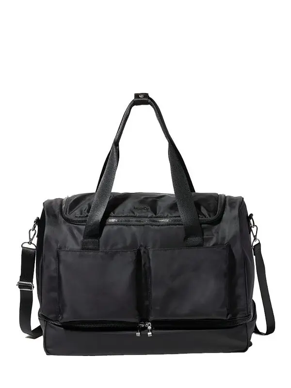 BAGGALLINI Deluxe Fifth Avenue Weekender Bag - Black Twill