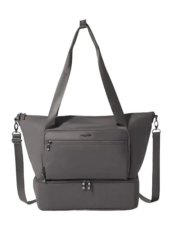 BAGGALLINI Park Ave Overnight Tote Bag - Smoke Twill