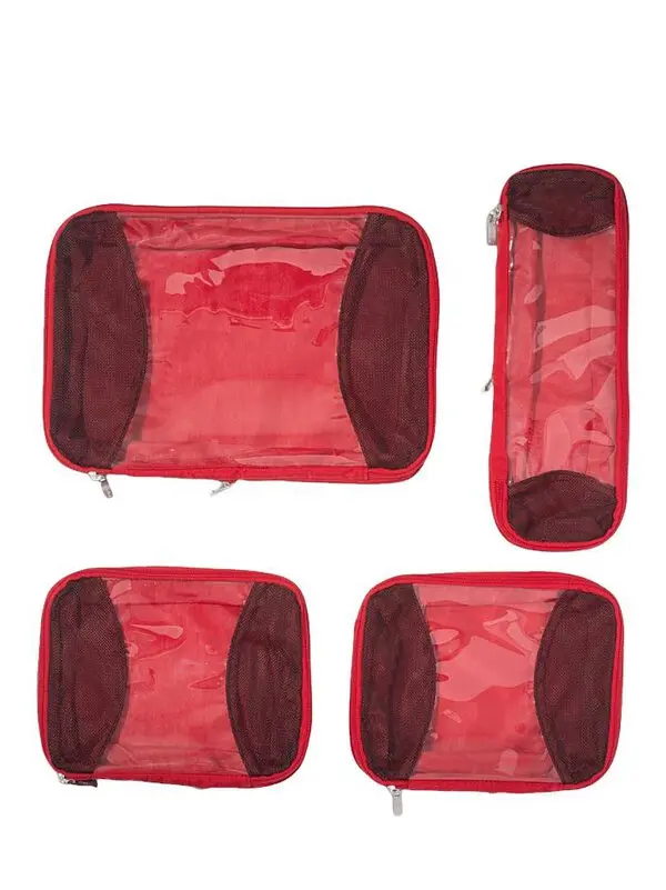 BAGGALLINI 4 Piece Compression Cube Set - Scarlet Red