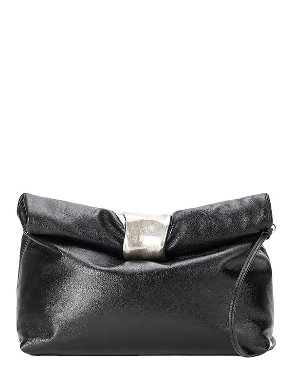 Staud Leather Cuff Clutch - Black