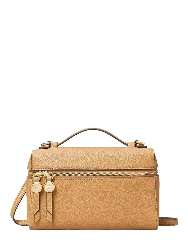 Tory Burch Slim Leather Top Handle Bag - Tiramisu
