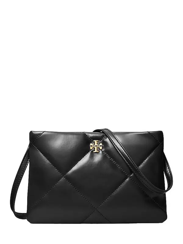 Tory Burch Kira Diamond Quilted Leather Crossbody Bag - Black
