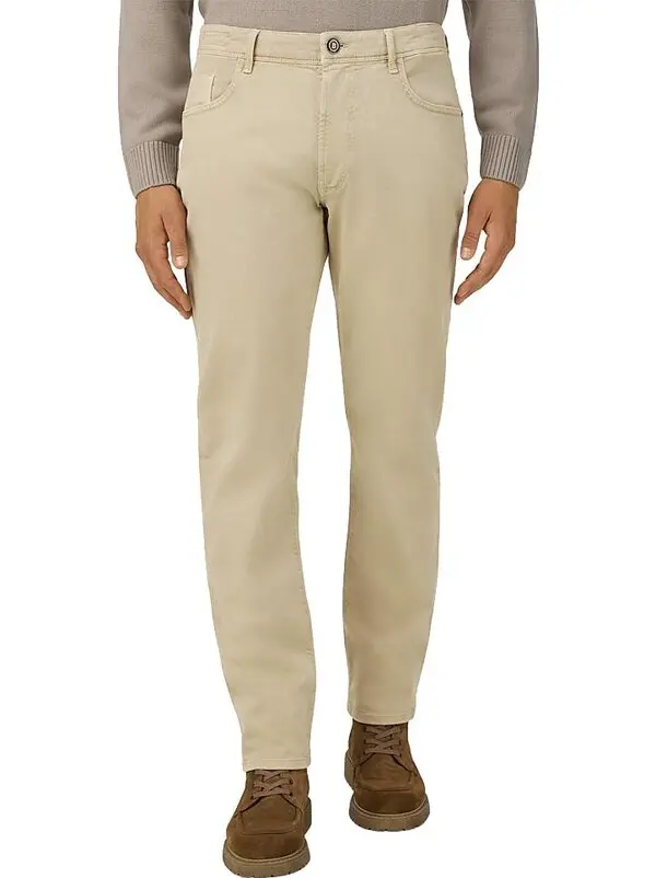 Boggi Milano Regular Fit Stretch Jeans - Sand
