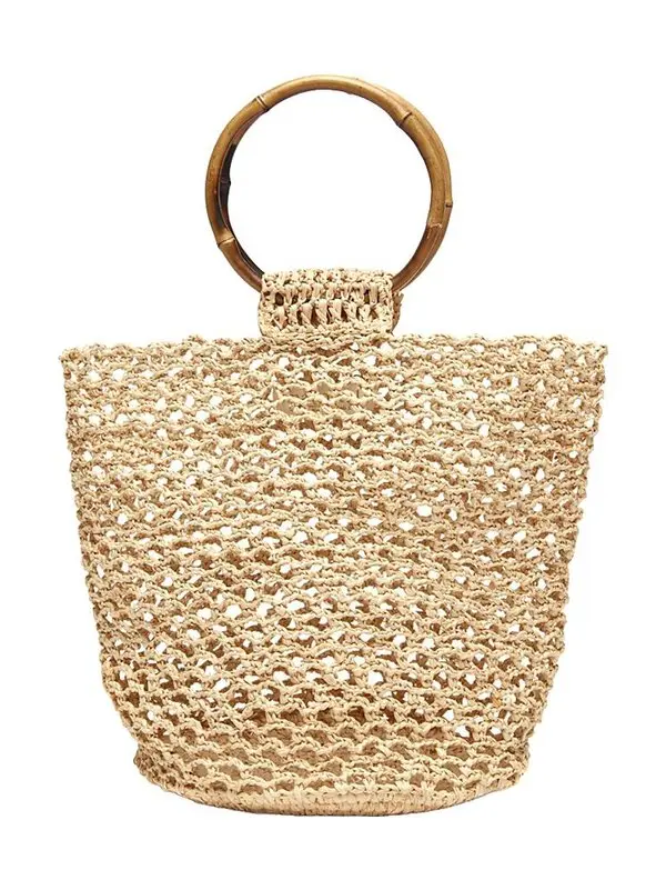Mar Y Sol Willow Raffia Wristlet - Natural