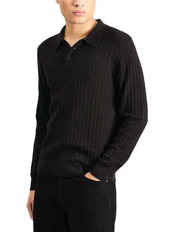 WAX LONDON Oban Polo Sweater - Black