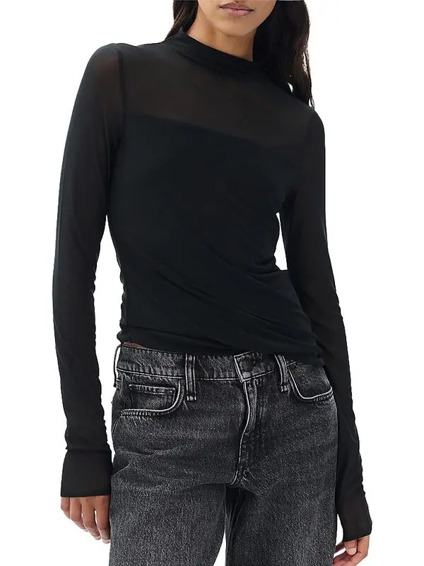 Rag & Bone Luca Layered Look Top - Black