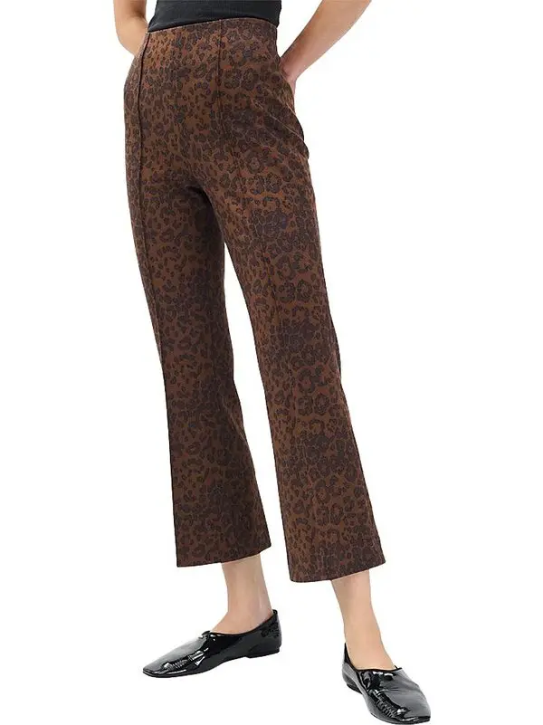 Rag & Bone Irina Ponte Jacquard Pants - Leopard