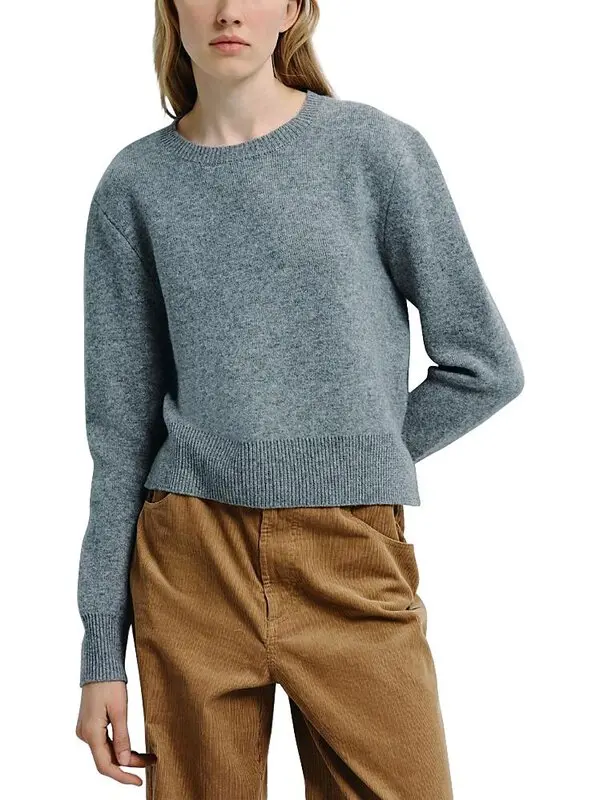 Rue Sophie Lenore Wool Cashmere Sweater - Heather Grey