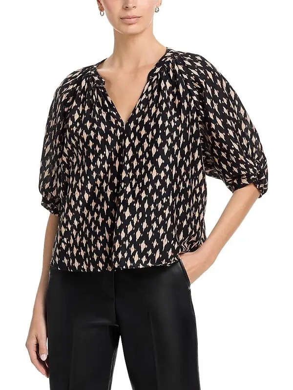 Velvet By Graham & Spencer Harmony V-neck Top - Nightfall