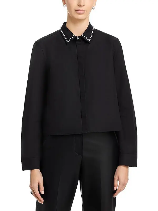 Velvet By Graham & Spencer Jocelyn Embellished Shirt - Black