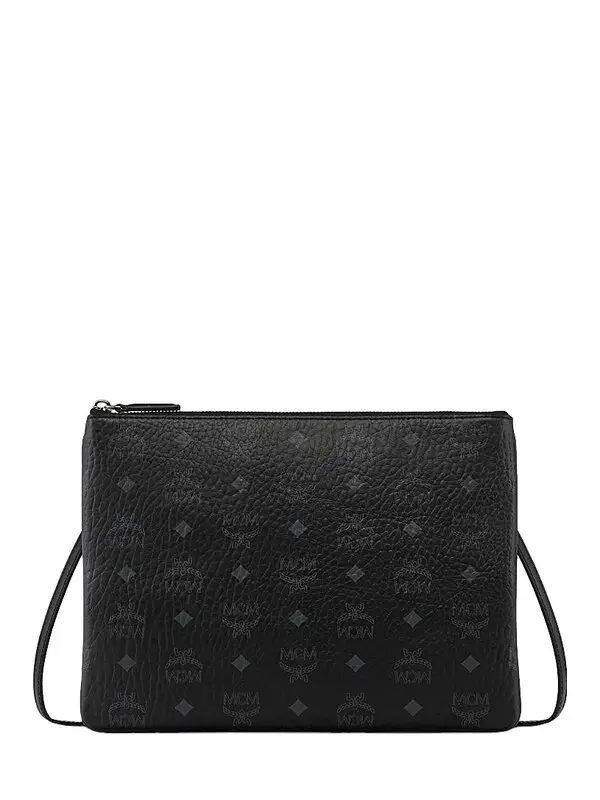 Mcm Aren Visetos Crossbody Pouch - Black