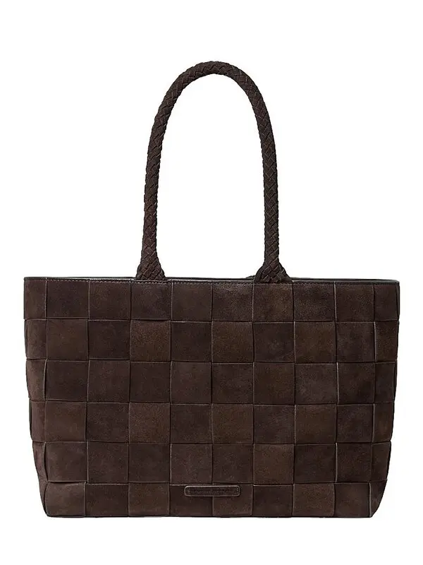 LOEFFLER RANDALL Klara Large Woven Suede Tote Bag - Tmoro