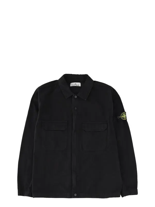 Stone Island Cotton Overshirt - Black