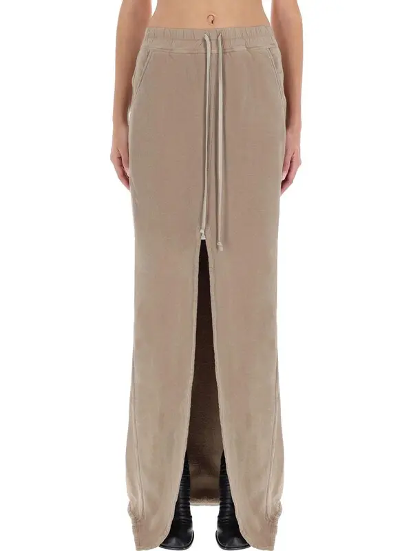 Rick Owens Long "phileg Pillar" Skirt - Ivory
