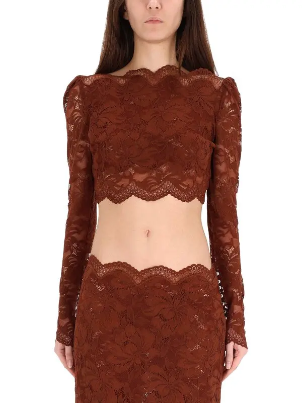 Rabanne Lace Top - Brown