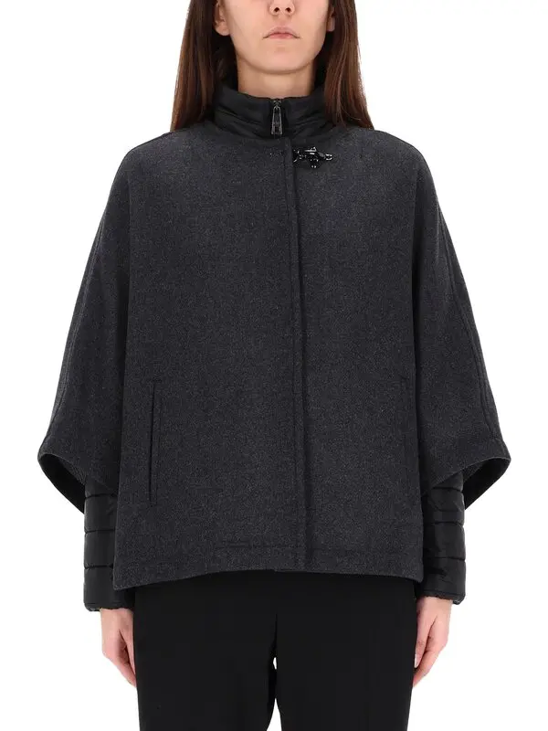 FAY Double Face Cape - Grey
