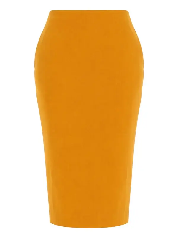 Saint Laurent Midi Pencil Skirt - Yellow