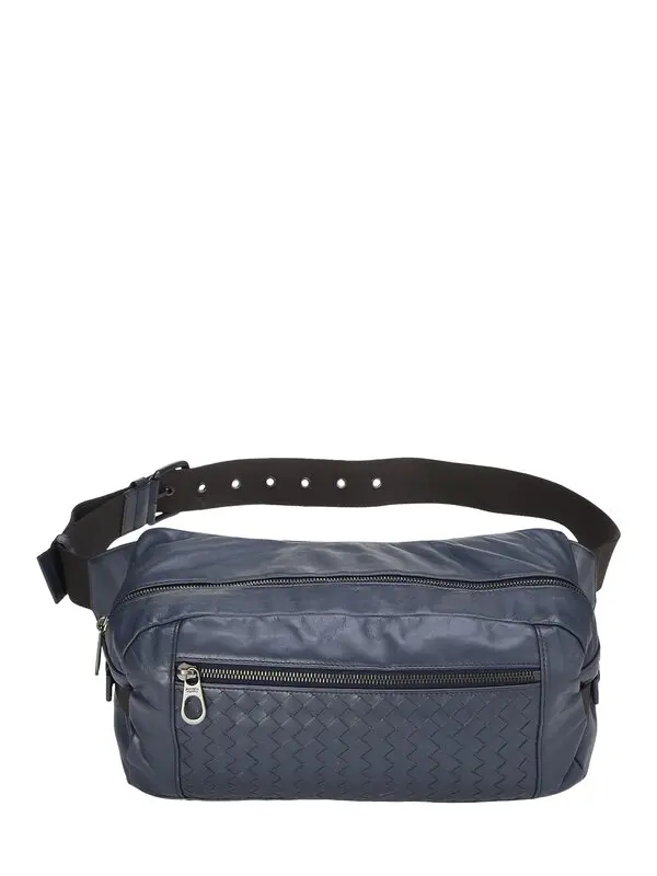 Bottega Veneta Intrecciato Belt Bag - Navy