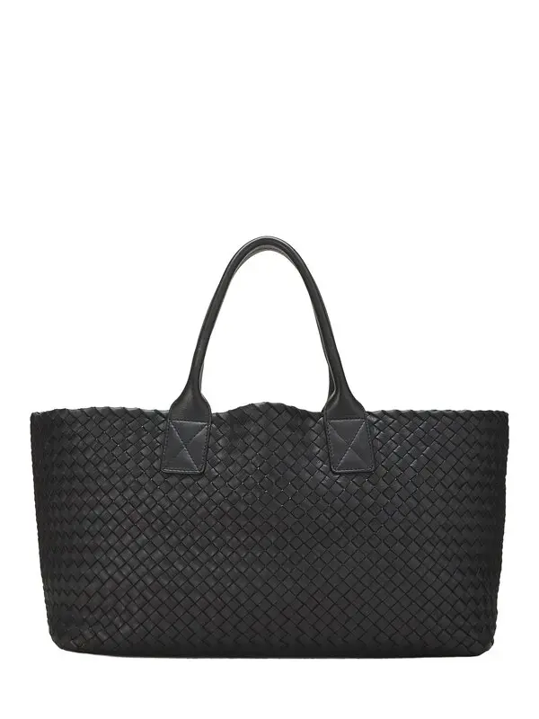 Bottega Veneta Intrecciato Cabat Tote - Black