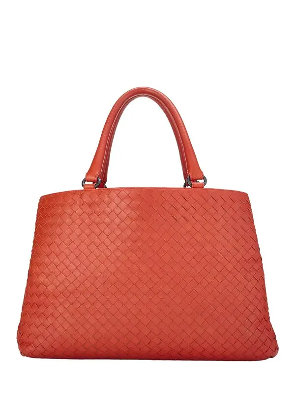 Bottega Veneta Intrecciato Milano Tote - Orange