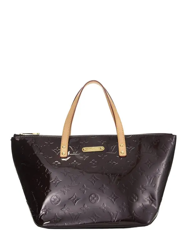 LOUIS VUITTON Amarante Monogram Vernis Bellevue Tote - Burgundy