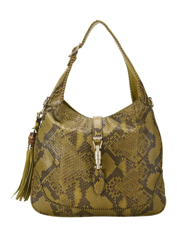 Gucci Python Tassel Jackie Hobo - Green