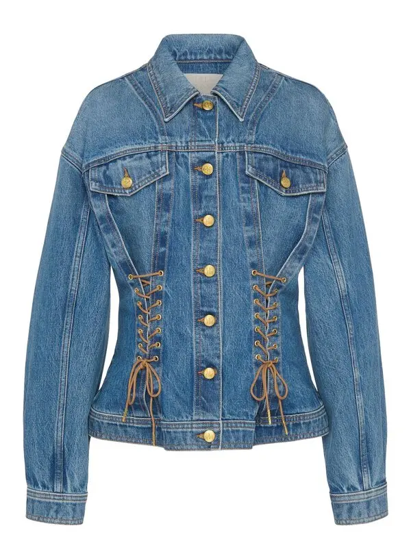 Ulla Johnson Naomi Lace Up Jacket - Danube