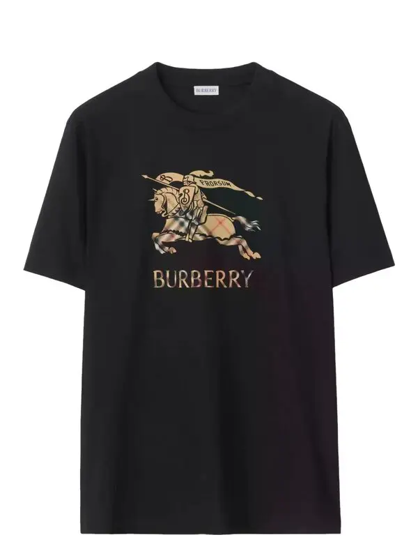 Burberry Printed Crew Neck T-shirt - Black