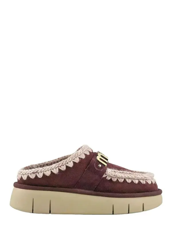 Mou Bounce Logo Mules - Red