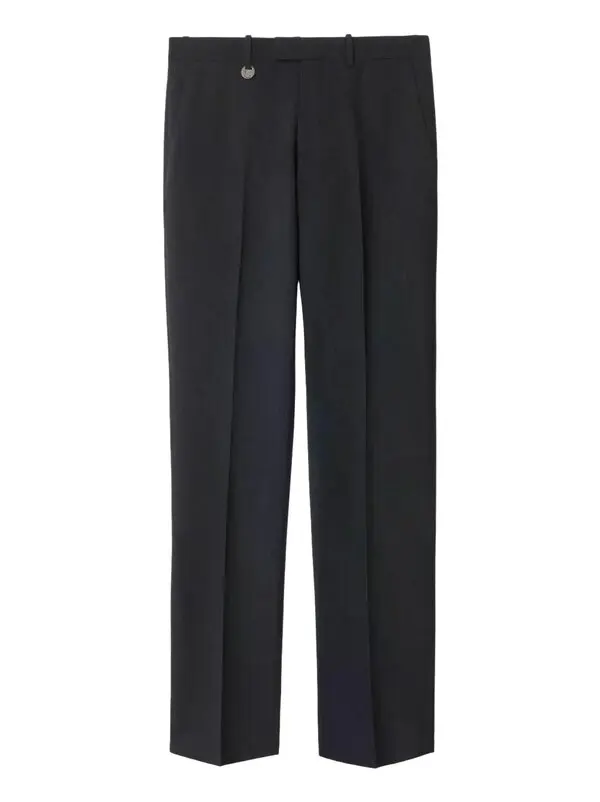 Burberry Logo-detail Tailored Trousers - Grey