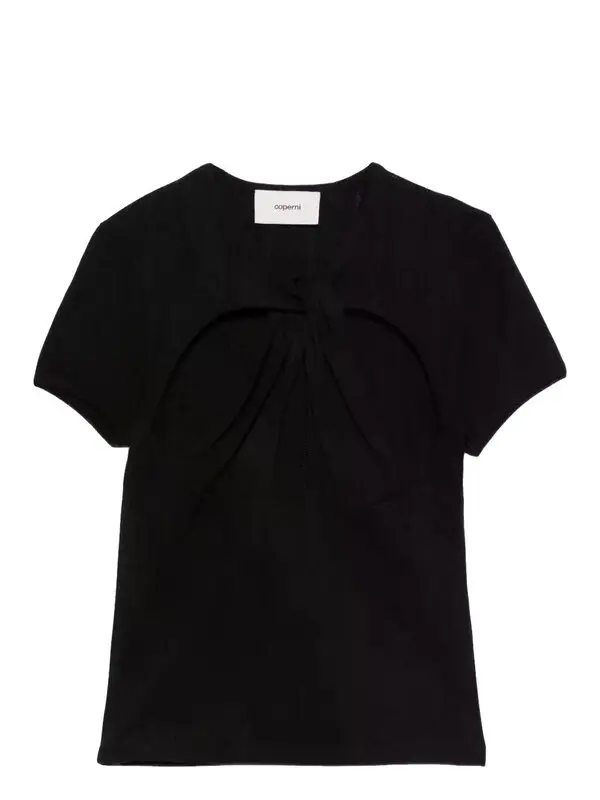 Coperni Cut-out Detail T-shirt - Black