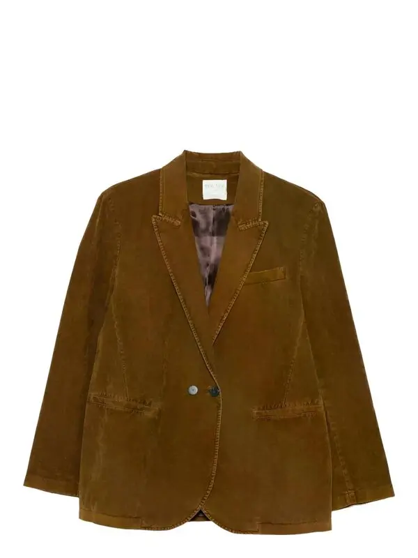 FORTE_FORTE Button Pocket Blazer - Brown