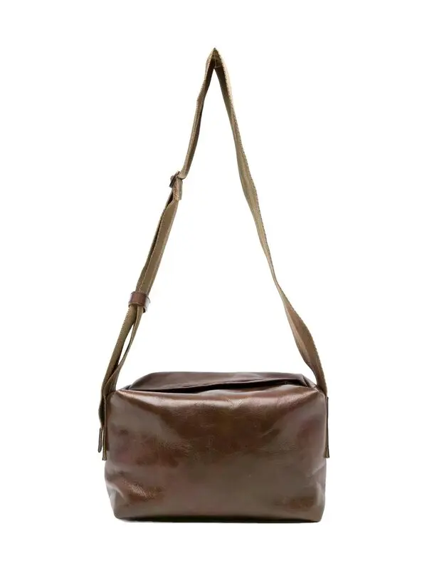 UMA WANG Faux Leather Shoulder Bag - Brown