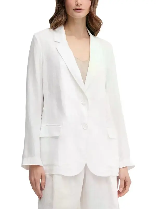 BENETTON Linen Blazer - White