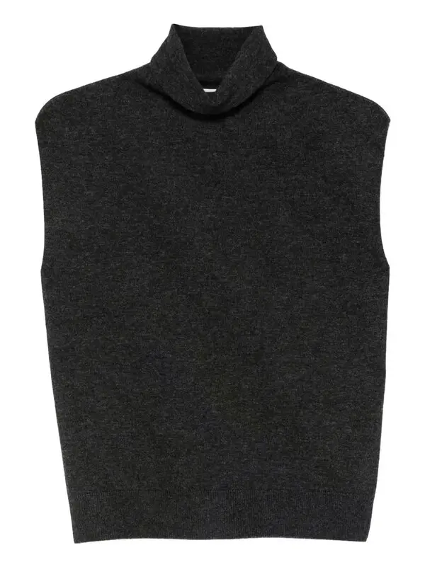 Antonelli Firenze Sleeveless Roll-neck Top - Grey