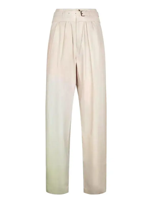 MARANT ETOILE Belted Pleated Trousers - Neutrals