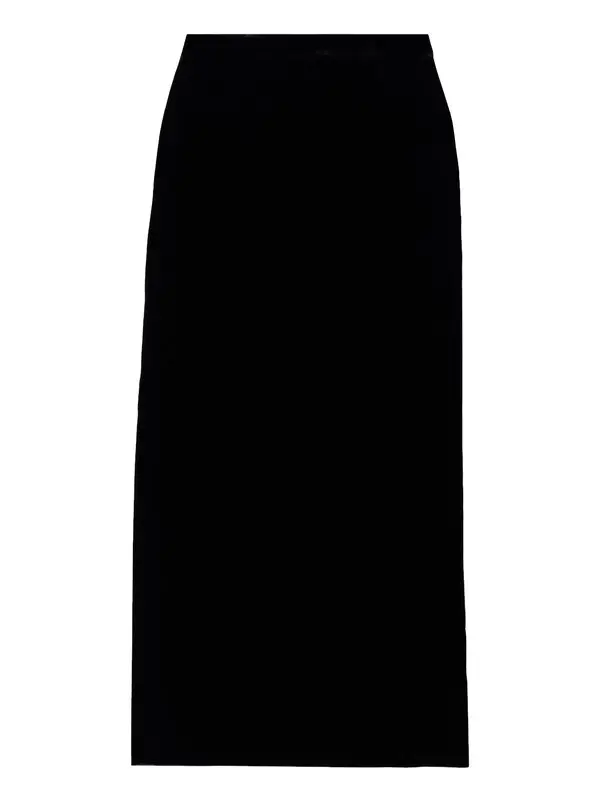 VIOLANTE NESSI Velvet Maxi Skirt - Black