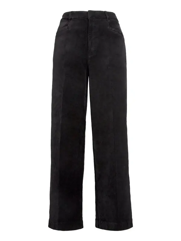 Paige Anessa Velvet Trousers - Black