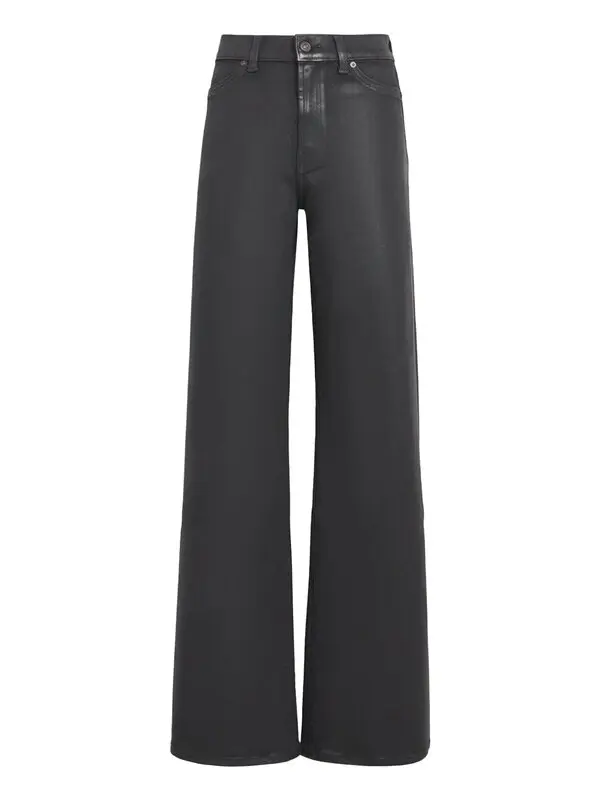7 For All Mankind Lotta Wide-leg Jeans - Black