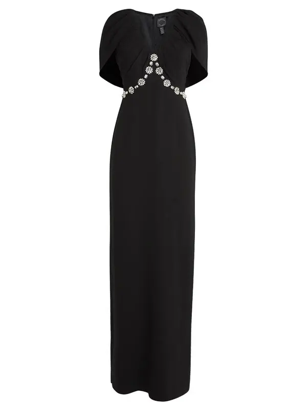 Huishan Zhang Martha V-neck Maxi Dress - Black