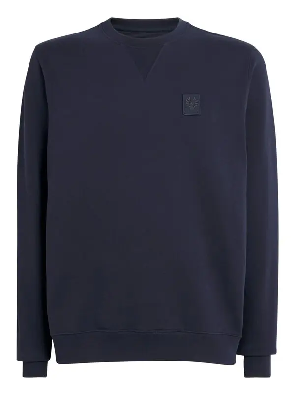 Belstaff Cotton Fleece Curator Sweater - Navy
