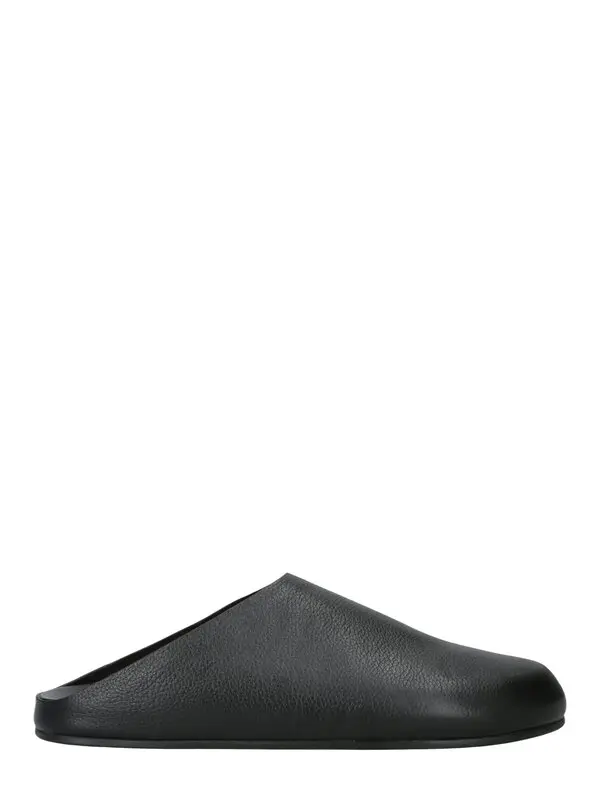 THE ROW Hudson Leather Slides - Black