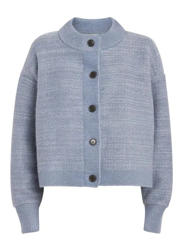 FRAME Wool-blend Femme Cardigan - Blue