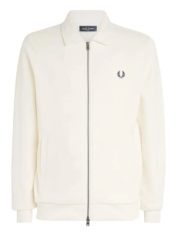 Fred Perry Logo Track Jacket - White