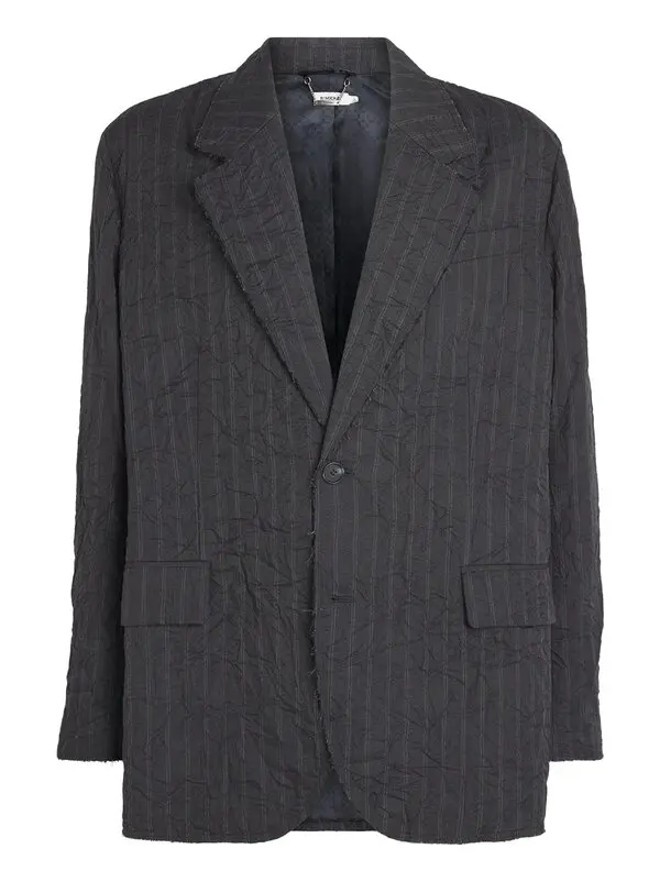 Simkhai Crinkled Pinstripe Suit - Navy