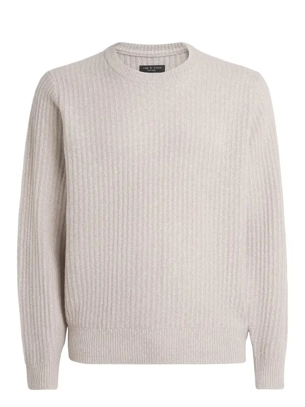 Rag & Bone Cashmere Ribbed Sweater - Beige