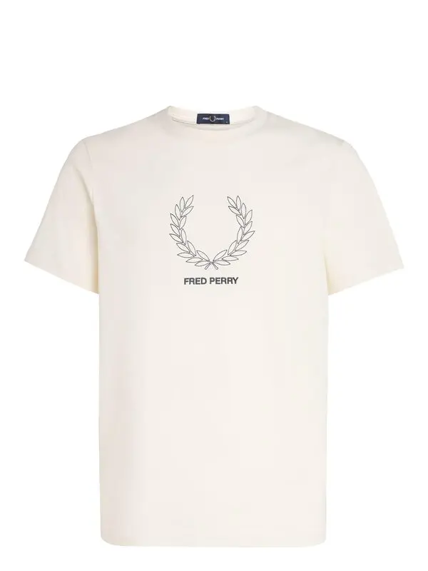 Fred Perry Cotton Laurel Wreath T-shirt - White