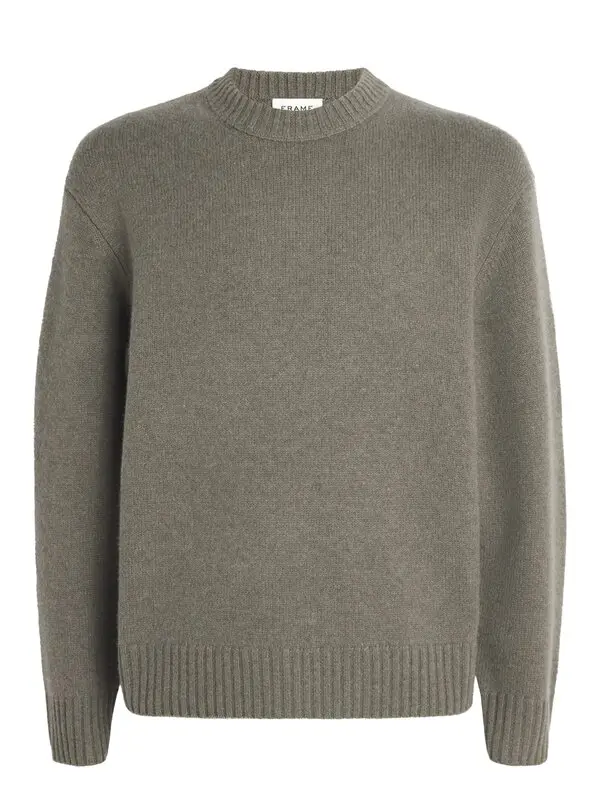 FRAME Cashmere Crew-neck Sweater - Green