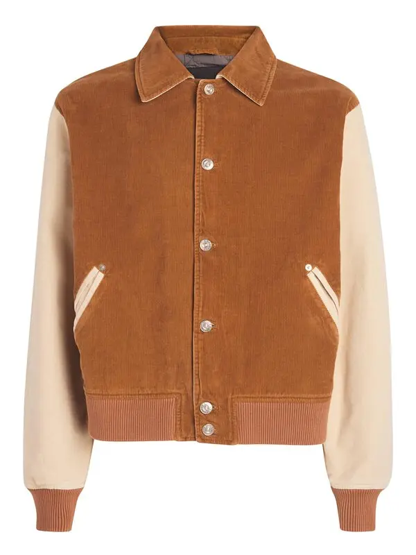 WALES BONNER Homecoming Varsity Jacket - Brown
